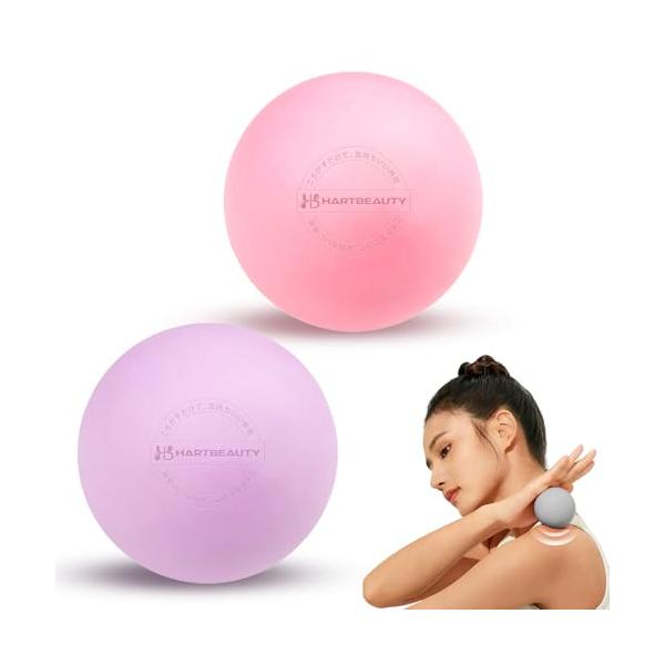 パープル＆ピンク/直径6cm/-・Color:パープル＆ピンク・【新・筋膜ボール】多くのアスリートに愛用される高品質マッサージボール2個セット。デスクワークによる肩こり、立ち仕事による足裏の疲れ、運動後の筋肉の張りなど、様々な悩みを和らげま...