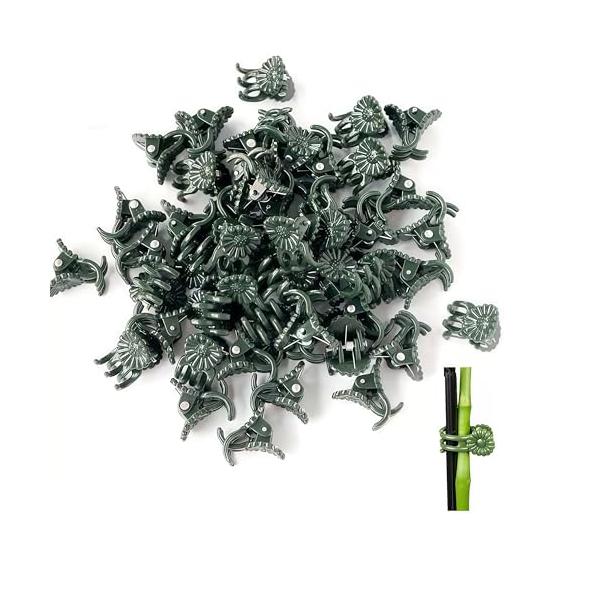 グリーン/1/TEANTECH?子・パッケージ個数:100・【商品情報】カラー：グリーン（緑) 材質：プラスチック サイズ：２＊1cm 個数:100個 用途:洋蘭の花茎と支柱の固定つる植物の茎の誘引。蘭だけでなく、様々な匍匐性の花、つる性の...