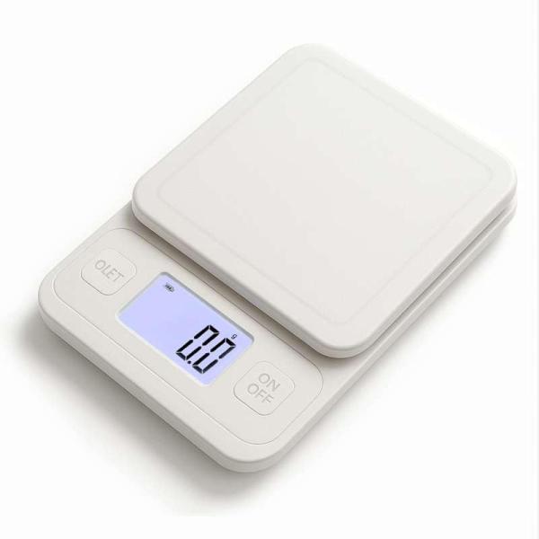 white/中/K215・Size:中・【高精度&amp;広範囲計量】このデジタルスケールは最小単位0.1gから、計量範囲は最大3kgまで対応。健康管理のための食事量の正確な計量に特に便利で、コーヒーやペットフード、郵便物など多様な物品の重...