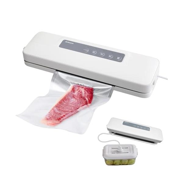 ホワイト/-/QH-56・【真空袋を選ぶ際の注意事項】真空袋の厚さは0.16mmから0.3mmの袋に対応しています。通常のビニール袋はシールしかできず、真空機能には使用できない。1.真空引きのたびに30 s間隔を空け、部品を冷却してから次の...