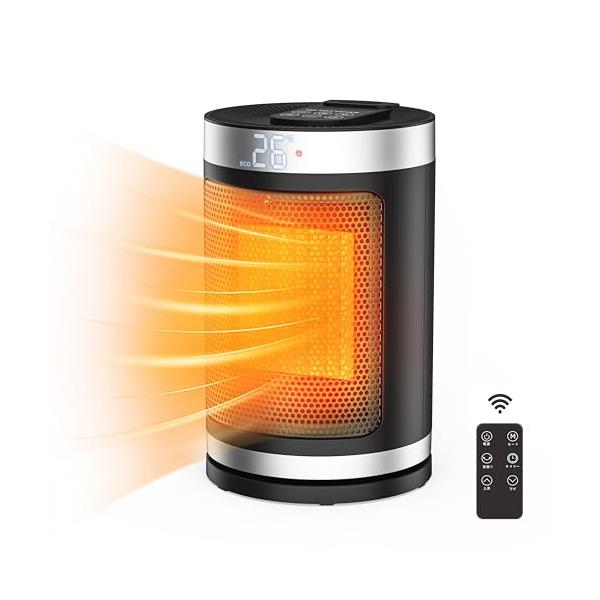 ブラック/-/-・Color:ブラック・????【２秒即暖　知能恒温機能】恒温機能を搭載している省エネな即暖セラミックヒーターです！??高性能セラミックヒーターは高電熱転換率のPTCセラミックが内蔵され、起動してから約２秒で周りはポカポカに...