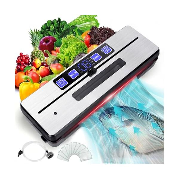 黒/-/AP-25・【家庭用強吸力真空包装機】真空パック機は乾物、汁物、キャニスター機能、手動の脱気、シールのみ、停止という六つのモードが搭載されています。最大真空圧-90kPaの真空パック機はわずかの間に効果的に脱気できます。食材の鮮度を...