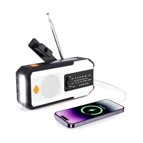 モダンホワイト/2000mAh/Litake・Size:2000mAh・パッケージ個数:1・【FM/AM高感度受信&amp;周波数】 AM/FM（AM:520kHz?1620KHz、FM:76.0MHz?108MHz）の高感度受信機能を備え...