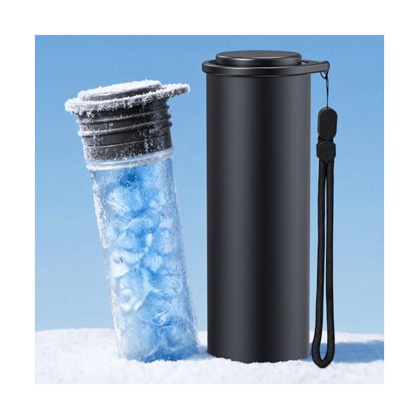 ミニアイスバッグマットブラック/250ml（ボトル容量）/BF250-BK・Size:250ml（ボトル容量）Color:マットブラック・パッケージ個数:1・【圧倒的な冷却力・瞬間0℃体験】??扇風機では太刀打ちできない災害級の猛暑に、物理...