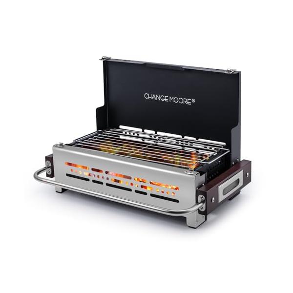 【製品仕様】組立サイズ:(約)幅440×奥行210×高さ350mm、収納サイズ:(約)幅510×奥行410×高さ65mm、網サイズ:(約)440mm×210mm 重量：4.3kg 家族団らんもアウトドアも、この1台で焼き肉自由！・【携帯性抜...