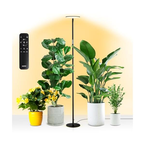ミニマリスト工業デザインブラック/175cm (2300-6500K)/RF・Size:175cm (2300-6500K)・【屋内植物のためのフルスペクトル成長ライト】Chiphy成長ライトは高品質LED、フルスペクトル光、タイマーサイク...