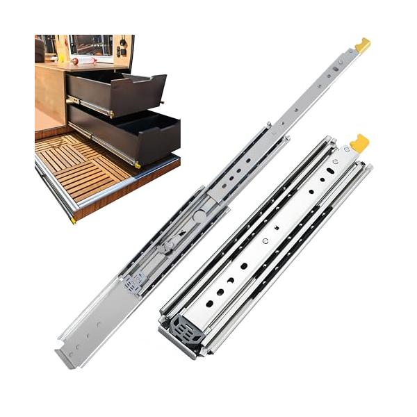 シルバー/収納 600mm 一 全長 1200mm マ/A2576・Size:収納 600mm 一 全長 1200mm マ・【複数サイズから選択可能・幅広い用途に対応】 本製品はスライドレール 重量用モデルとして、最大伸長時全長1000mm...