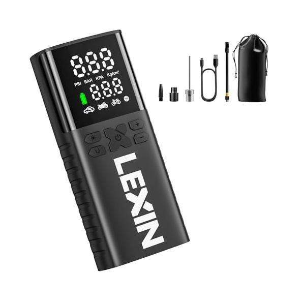 lexin p4P4 4000mAh/-/D08S・Style:lexin p4・【最大圧力150PSI&amp;自動停止】P4電動空気入れはの最大圧力は150 PSIで、自動停止保護機能があります。あらかじめ必要な気圧を設定し、安全にご利...