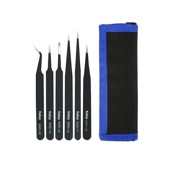 極細ピンセット毛抜き6PCS/-/-・Color:6PCS・精密ピンセット適用範囲：精密ピンセット プラモデルピンセット 細かな作業に欠かせなく、多様な使い方のある便利なピンセットです。プラモデル、精密機器、工業用、デザインワーク用、シール...