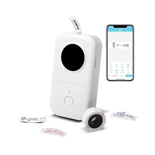 本体+1ロールラベル紙ホワイト/手持ちサイズ/D30-RB-2・Color:ホワイトStyle:本体+1ロールラベル紙・パッケージ個数:1・「携帯性に優れた軽量」Phomemo D30は手のひらサイズの携帯ラベルプリンターで、滑らかなボディ...