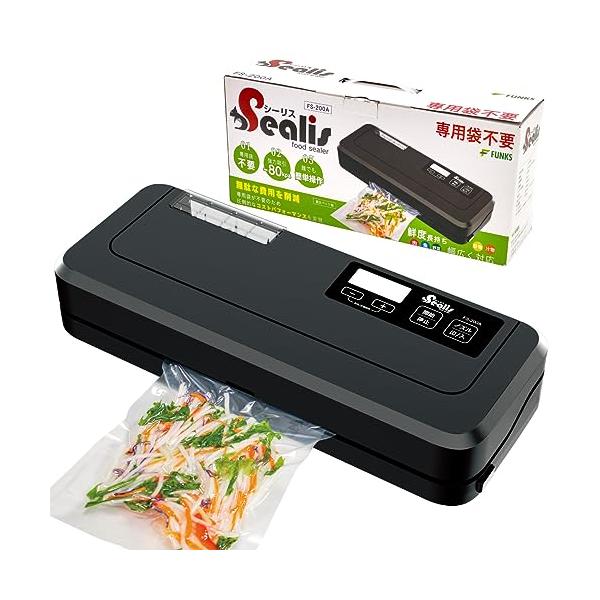 ブラック/-/foodsealer-fp290・●製品型番：FS-200A●圧着面：5mm●シール可能幅：260mm●吸引力：-80Kpa●製品サイズ：幅380mm×奥行148mm×高さ72mm●重量：1.93kg●セット内容：本体、清掃用...