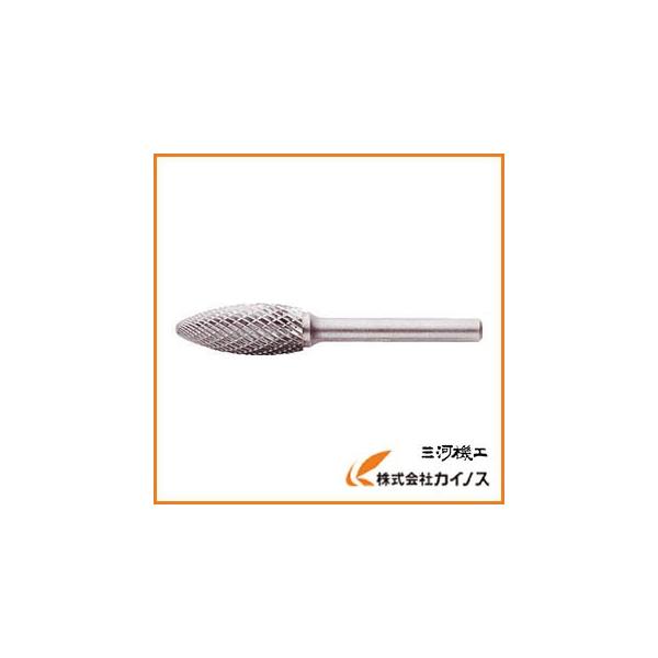 【特長】シャンク径6mmの超硬バーです。軸長40.8mm刃径6.0mm以下のものは、オール超硬（全長50.8mm）です。オール超硬です。【仕様】形状:楕円（クロスカット）刃径(mm):8刃長(mm):19軸径(mm):6軸長(mm):45タ...