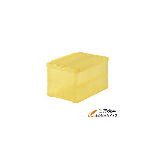 【仕様】容量(L):51.3色:透明イエロー外形寸法(mm)間口×奥行×高さ:530×366×336有効内寸(mm)間口×奥行×高さ:493×335×311折りたたみ高さ(mm):71