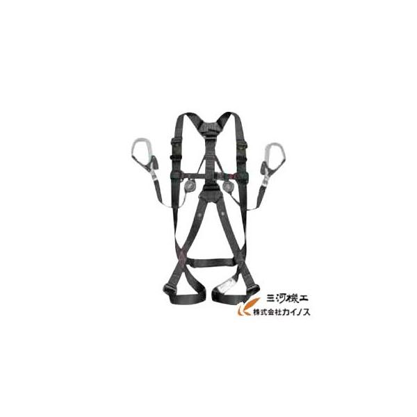 ＜仕様＞種類：フルハーネス型（フルハーネス+フルハーネス用ランヤード）使用可能質量：100kg以下ランヤード幅16.5mm×長さ1500mmサイズ：M色：黒腿バックル：パススルーベルト幅(mm)：46フック口開き(mm)：55フック金具(本...