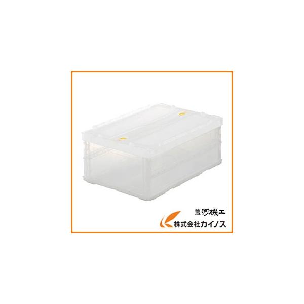 【仕様】容量(L):34.1色:透明外形寸法(mm)間口×奥行×高さ:530×366×232有効内寸(mm)間口×奥行×高さ:493×335×207折りたたみ高さ(mm):67適用カード差し(別売):-