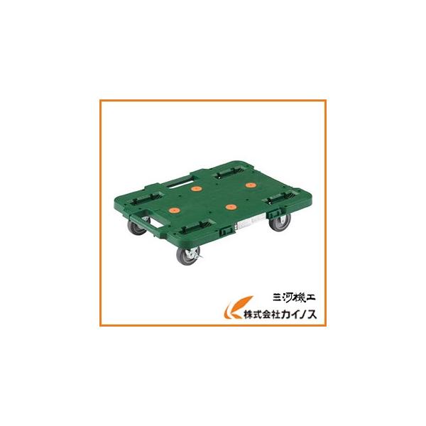 【仕様】均等荷重(kg):100色:グリーン長さ(mm):515幅(mm):385高さ(mm):115キャスター径(mm):75適合ストッパー:-