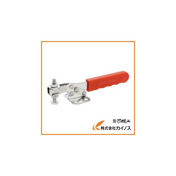 【特長】溶接治具、組立治具、検査治具、加工治具に最適です。ステンレスモデルです。フランジベースタイプです。【仕様】全長(mm):199締付力(kN):2.5付属ボルト径:M6×50（SUS）クランプアーム移動角度(°):75ハンドル操作角度...