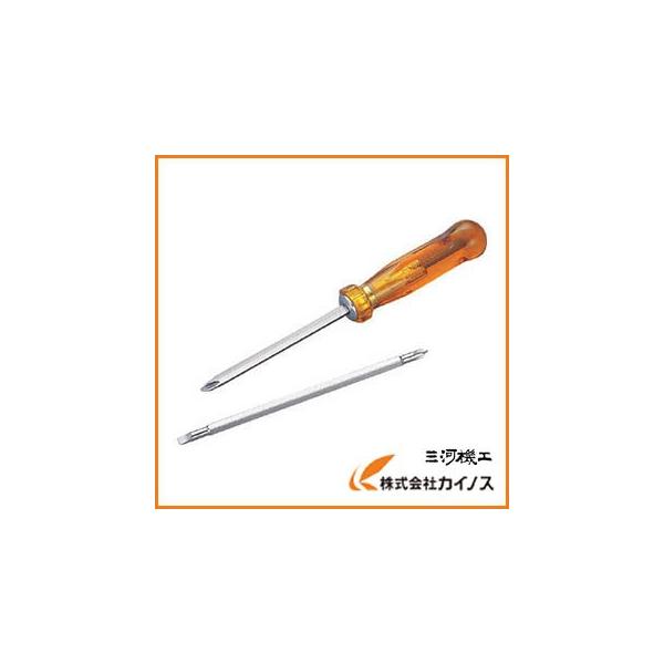 【特長】両先端にマイナスとプラスを組合わせた差替え式ドライバーです。【仕様】刃先:[[(-)]]0.6×4.5⇔[[(+)]No.1、[[(-)]]0.8×6.0⇔[[(+)]No.2軸長(mm):93全長(mm):195セット内容(点):...