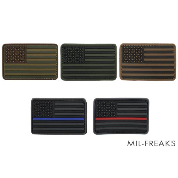 アメリカの大手装備品メーカー CONDOR製181004 US アメリカ国旗 PVCパッチ 左星PVC樹脂製なので、従来の刺繍パッチよりも汚れや水分に強く、見た目もくっきりとしています。中央に赤いラインが入った “Thin Red Line...