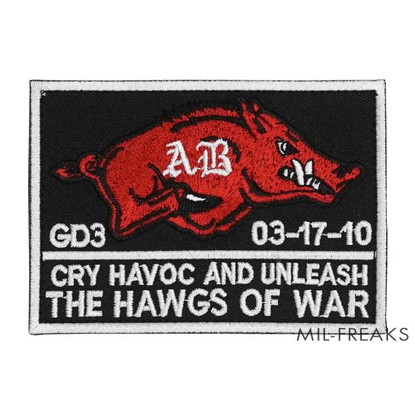 Minotaurtac製 DEVGRU Gold Team の故Adam Lee Brown氏の追悼刺繍ベルクロパッチです。Adam Lee Brown氏がファンだった、アーカンソー州の大学フットボールチームのマスコットが刺繍されています。...