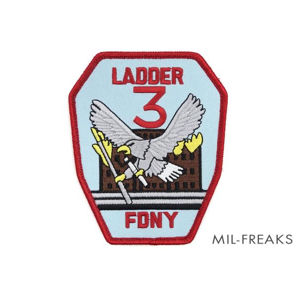 Minotaurtac NYFD LADDER 3 ニューヨーク市消防局 中隊パッチ9.11同時多発テロで多くの殉職者を出したニューヨーク市消防局の第1師団、第6大隊のLADDER 3 中隊パッチです。WTCの35階まで到達し、救助活動に尽...