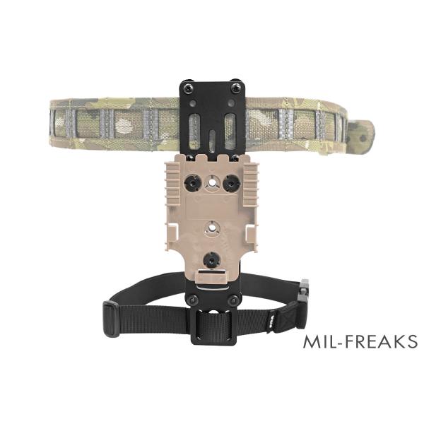 FMA True North Conceptsタイプ カイデックス プラットフォーム + サイストラップセット ブラックレッグホルスターがメインのサファリランドホルスターをベルト位置に配置する、プラットフォームです。サファリランドホルスター...