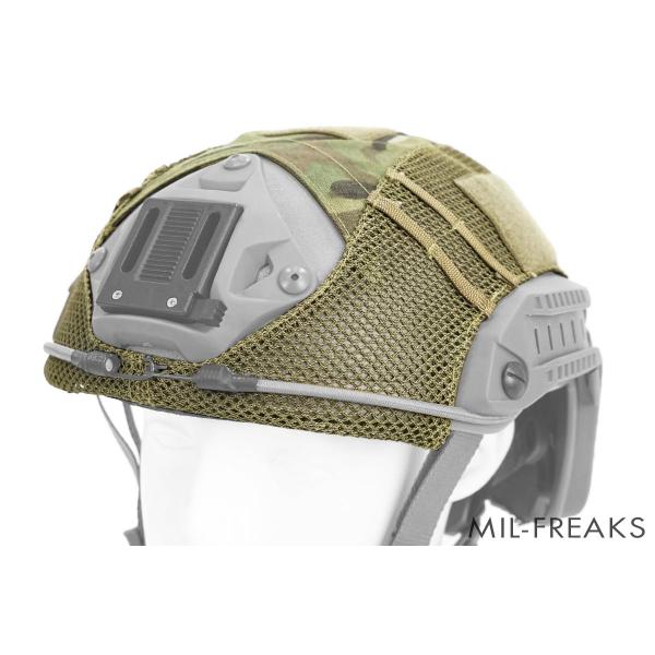 FMA製 Ops-Coreタイプ FAST マリタイム用 ヘルメットカバー マルチカム サイズ M/Lベルクロやナイロンコードが随所に配置されているので、NVGの配線周りやストロボライト、パッチなどの様々なヘルメットアクセサリーを簡単に取り...