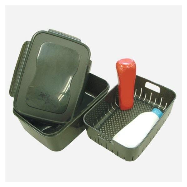 陸上自衛隊訓練仕様。ミリタリーカラーの定番色ＯＤカラーＢｏｘです。訓練の日用品として機材の持ち運びなど様々なシーンで活躍するＯＤカラーの防水ケースです。お風呂で便利な水切バスケット付きです。製品特徴はパッキン入りで水漏れ・臭いもれ無しです。...