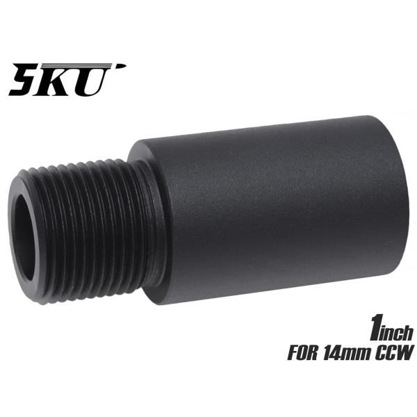 ★☆★ 5,500円以上ご購入で送料無料 ★☆★[アウターバレルの延長調整に]●商品名 ： 5KU 1インチ アルミCNC アウターバレル エクステンション for 14mm逆ネジ●商品番号 ： 5KU-SIMZ-029N●ブランド ： 5...