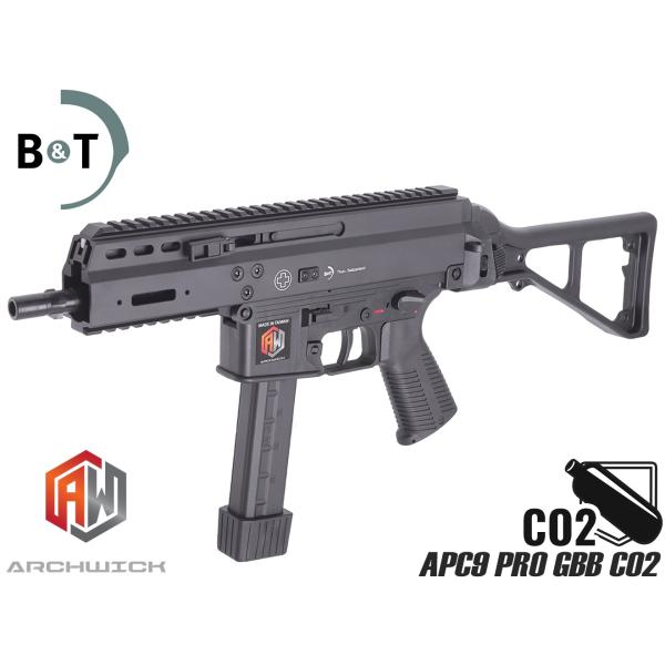 ★☆★ 当商品は送料無料で配送可能(北海道・沖縄・離島を除く) ★☆★[警察や特殊部隊のために開発されたAPCをリアルに再現！CO2で作動性も良好]●商品名 ： ARCHWICK B&amp;T Air APC9 PRO GBB CO2ガス...