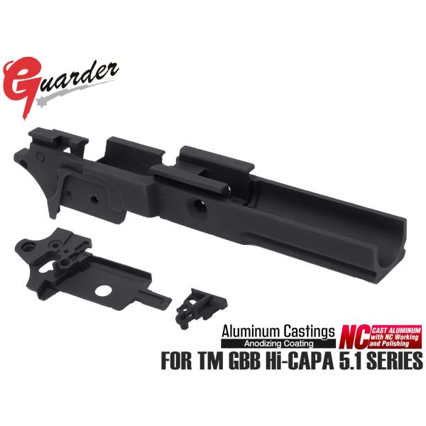★☆★ 当商品は全国一律送料無料で配送可能 ★☆★[亜鉛製→アルミ製に変更でノーマルから100gの大幅軽量化！]●商品名 ： GUARDER アルミ 軽量ミッドフレーム ノーマーキング for TM GBB Hi-CAPA5.1●商品番号 ...