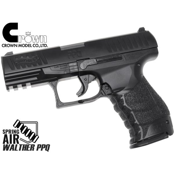 ★☆★ 5,500円以上ご購入で送料無料 ★☆★[UMAREXライセンスでリアルな刻印が再現されたWalther PPQ]●商品名 ： クラウンモデル エアーコッキング ワルサーPPQ スライドストップ 10才以上●商品番号 ： CRW-A...
