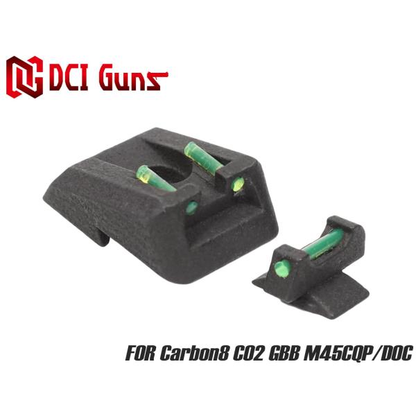 ★☆★ 5,500円以上ご購入で送料無料 ★☆★[非常に明るく高い視認性を誇るレーザーカットアクリルを使用]●商品名 ： DCI Guns 集光サイト iM 前後セット Carbon8 GBB M45CQP●商品番号 ： DCI-GBST-...