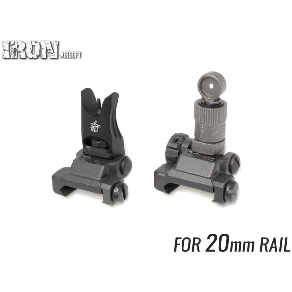 【関連検索キーワード】IRON AIRSOFT アイアンエアソフト サイトセット フロントサイト リアサイト 20mmレイル用 ナイツ KACタイプ フロントリア 600M アルミ製 軍 USARMY MK18 SR25 …★☆★ 当商品は...