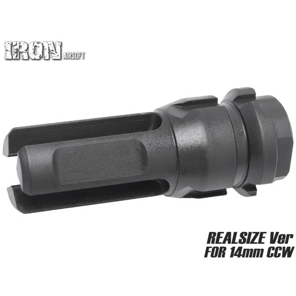 ★☆★ 当商品は全国一律送料無料で配送可能 ★☆★[ 最新リアルサイズ版！瞬時に脱着可能なKeyマウントサプレッサー対応フラッシュハイダー ]●商品名 ： IRON AIRSOFT DEAD AIRタイプ KEYMO スチールCNC フラッ...