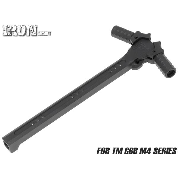 ★☆★ 当商品は全国一律送料無料で配送可能 ★☆★[ 利き手を選ばないアンビ仕様のチャージングハンドル ]●商品名 ： IRON AIRSOFT F-1 FIREARMS アルミCNC アンビチャージングハンドル for TM GBB M4...