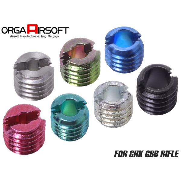 【関連検索キーワード】ORGA-M5 オルガエアソフト ORGA エアガン カスタムガン GBB CO2 ガスブローバック AR-15 M4 M16 HK416 AUG AK ノズル 初速調整 調整ネジ WE-TECH VFC UMAREX...