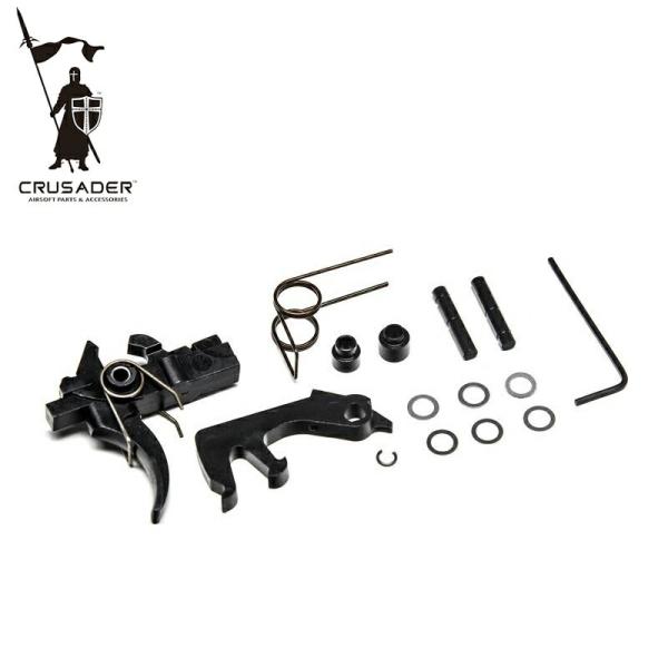 ●色：BK●仕様：VFC社より生まれたブランドCRUSADERよりリリースされた最新VFC M4/416 GBBR用 スチール 2ステージ トリガーセットです。VFCのM4/HK416などARベースGBB用パーツです。●商品状態：新品未使用...