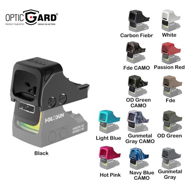 OpticGard 507K-X2/407K-X2専用スコープカバー商品内容：光学機器本体保護カバー・TPU素材＆ポリカーボネート製光学機器本体を傷や摩耗から保護します。・取り外し可能なトレーニングレンズパネル付属・インターロッキングピン採...