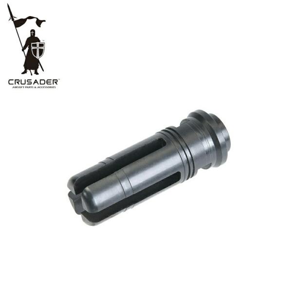 ●色：BK●仕様：CRUSADER FH556RC 4P フラッシュハイダーです。14mm逆ネジです。●材質：スチール●商品状態：新品未使用●輸入品の為、包装箱に若干傷が付く場合があります。