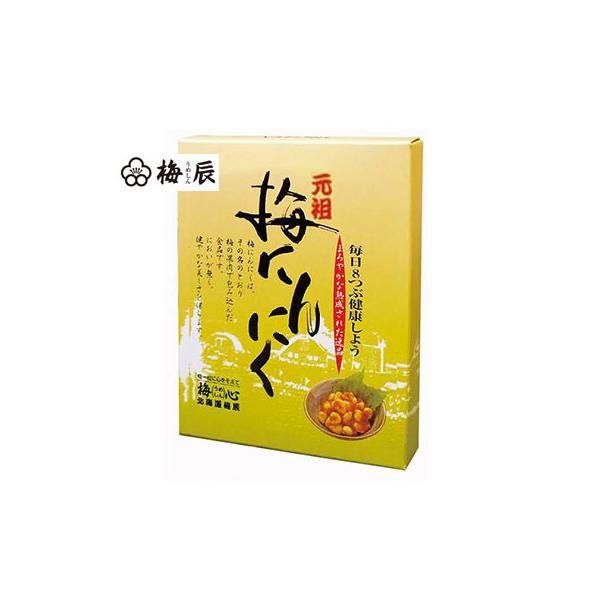 商品基本情報内容量：　（320gx2袋）　640ｇ×１箱名称： しょうゆ漬（国内製造加工商品）キャッチ梅辰のロングセラー商品「梅にんにく」生のにんにくではなく、加熱してありますので、においはほとんどないのに歯ごたえはそのままです。においを気...
