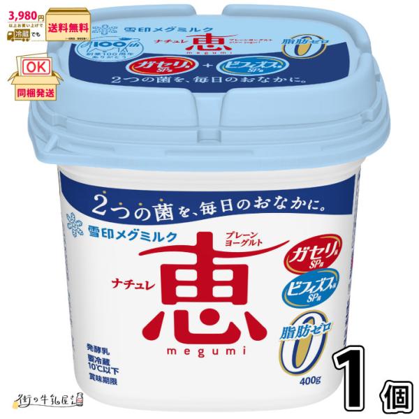 400g 脂肪0 プレーン ヨーグルト ガセリ菌 ビフィズス菌 雪印メグミルク 一般製品