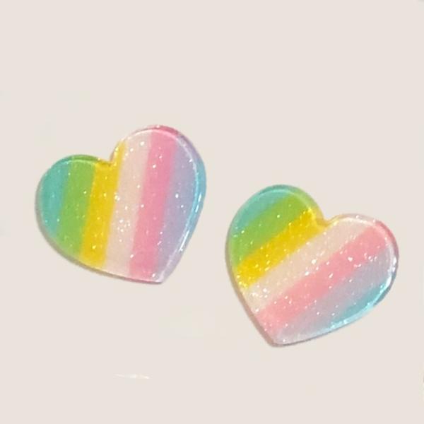 グラデーション ハート プラ板 パラパーツ デコパーツ2個　70円サイズ：　約2.3cm（23mm）☆数量1で2個☆*:..。☆*゜¨゜゜・*:..。☆*゜¨゜゜・*:..。☆*゜¨゜・*:..。☆*゜当ショップの商品は、海外からの輸入品と...