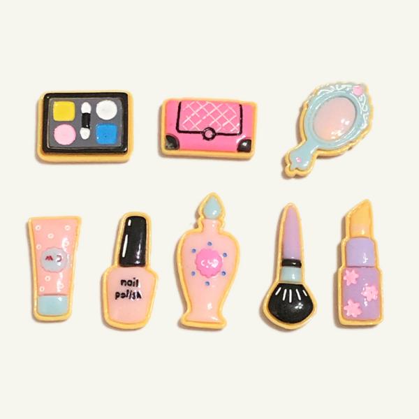 全8種 カラフル コスメ デコパーツ 貼り付けパーツ 同色2個セット2個　70円サイズ：　Aのアイシャドーで約2.5cm×2cm×0.5cm（25mm×20mm×5mm）☆ご希望のカラーを選んでください☆A： アイシャドー  2個B： バッ...