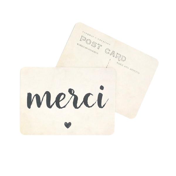 「Merci」 /　ポストカード人生の小さな瞬間が思い出の中で大きな瞬間になるように、愛する人にカードを贈りましょう。CINQMAIのポストカードは、剛性の高い300グラムの紙にプロ品質の印刷で作られています。国立美術学校を卒業し、いくつか...