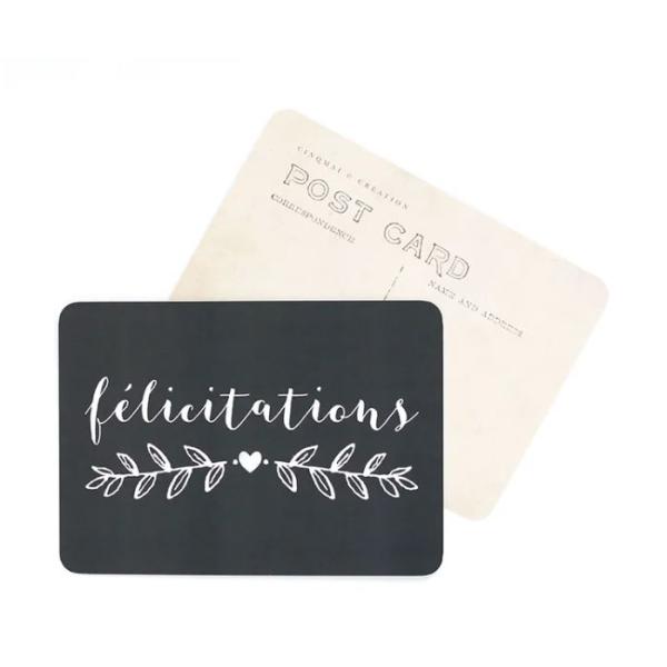 「felictations 」おめでとう　 /　ポストカード人生の小さな瞬間が思い出の中で大きな瞬間になるように、愛する人にカードを贈りましょう。CINQMAIのポストカードは、剛性の高い300グラムの紙にプロ品質の印刷で作られています。国...