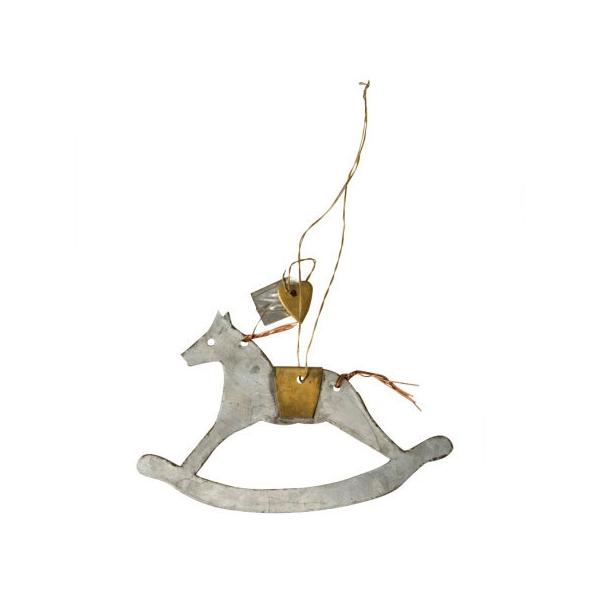 WALTHER&amp;Co. Rocking horse　smallロッキングホースのオーナメントは異素材の組み合わせも絶妙でカラーコントラストも魅力的です！ 贈り物やツリーの装飾に。これから何年先も楽しめるちょっとした宝物です。 アジア...