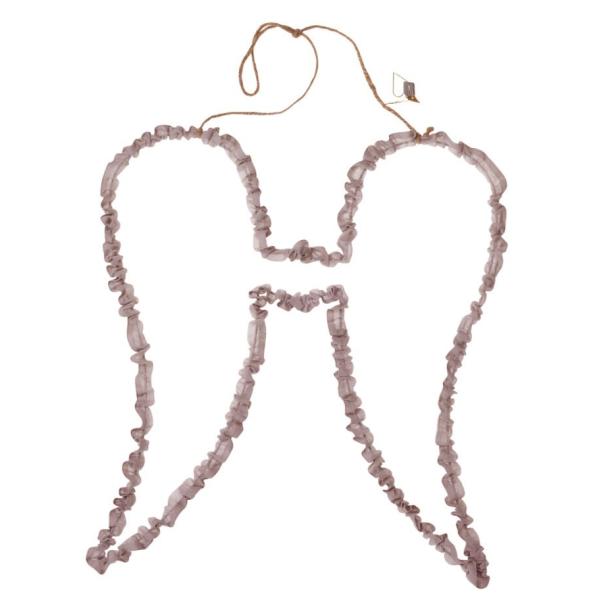 WALTHER&amp;Co.  Wings ローズピンク  30cmほどよい透け感とハリのあるファブリックで覆われたワイヤーウィング。お部屋にやわらかな印象を与えます。ワイヤーランプを巻き付けたり、グリーン等と一緒に壁やドアに吊り下げても...