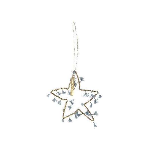 WALTHER&amp;Co. 　Star　brass　ブルーグレー　タッセルアジアの神秘と伝統的な北欧のイメージがミックスされたデンマークのWalther&amp;co.のハンドメイドコレクション。統一されたスタイルは様々なアイテムの組み...