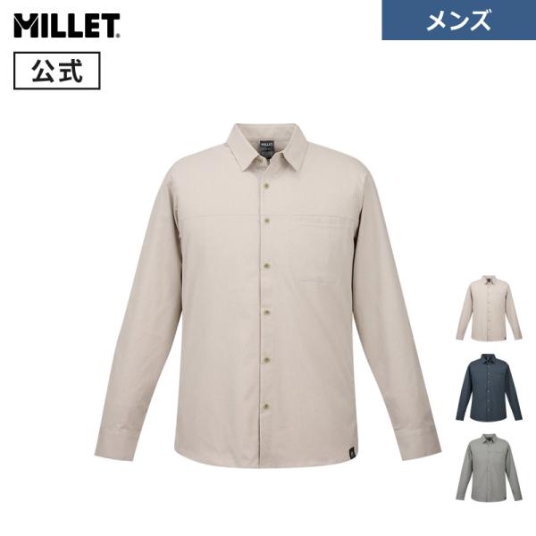 突出した通気性で真夏の不快感を軽減する、爽やかな軽量メッシュシャツ26SS 26春夏 新作 new メンズ Tシャツ・カットソー ストレッチ メッシュ 耐久性 軽量 通気性 速乾性 登山ミレー Millet アルピ ロングスリーブシャツ M...